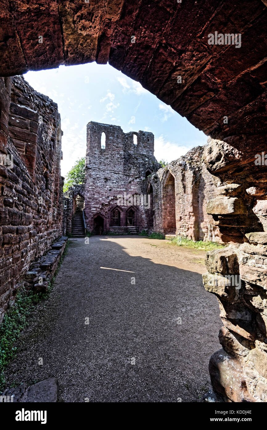 Goodrich Castle is a Norman medieval castle to the north of Goodrich village, Herefordshire ...