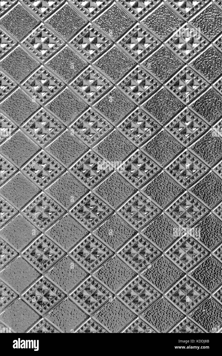 Glass texture with pattern of cathedral type squares Stock Photo - Alamy