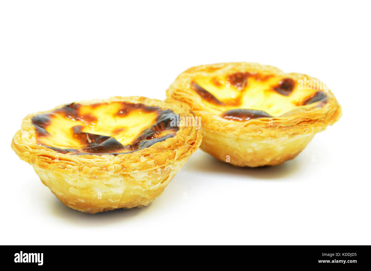 Typical Portuguese custard pies Pastel de Nata or Pastel de Belem Stock ...