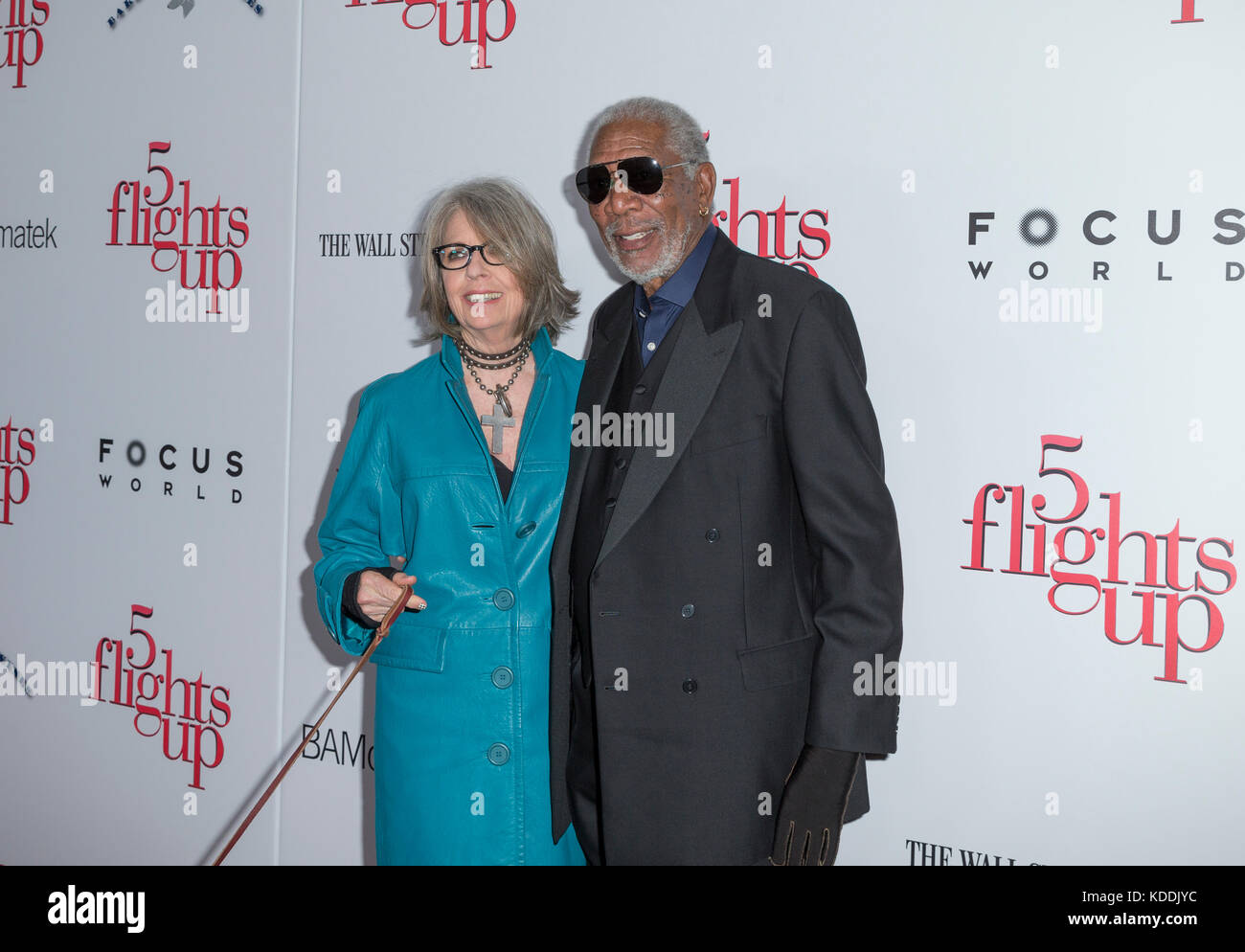 New York Ny April 30 2015 Diane Keaton And Morgan Freeman Attend