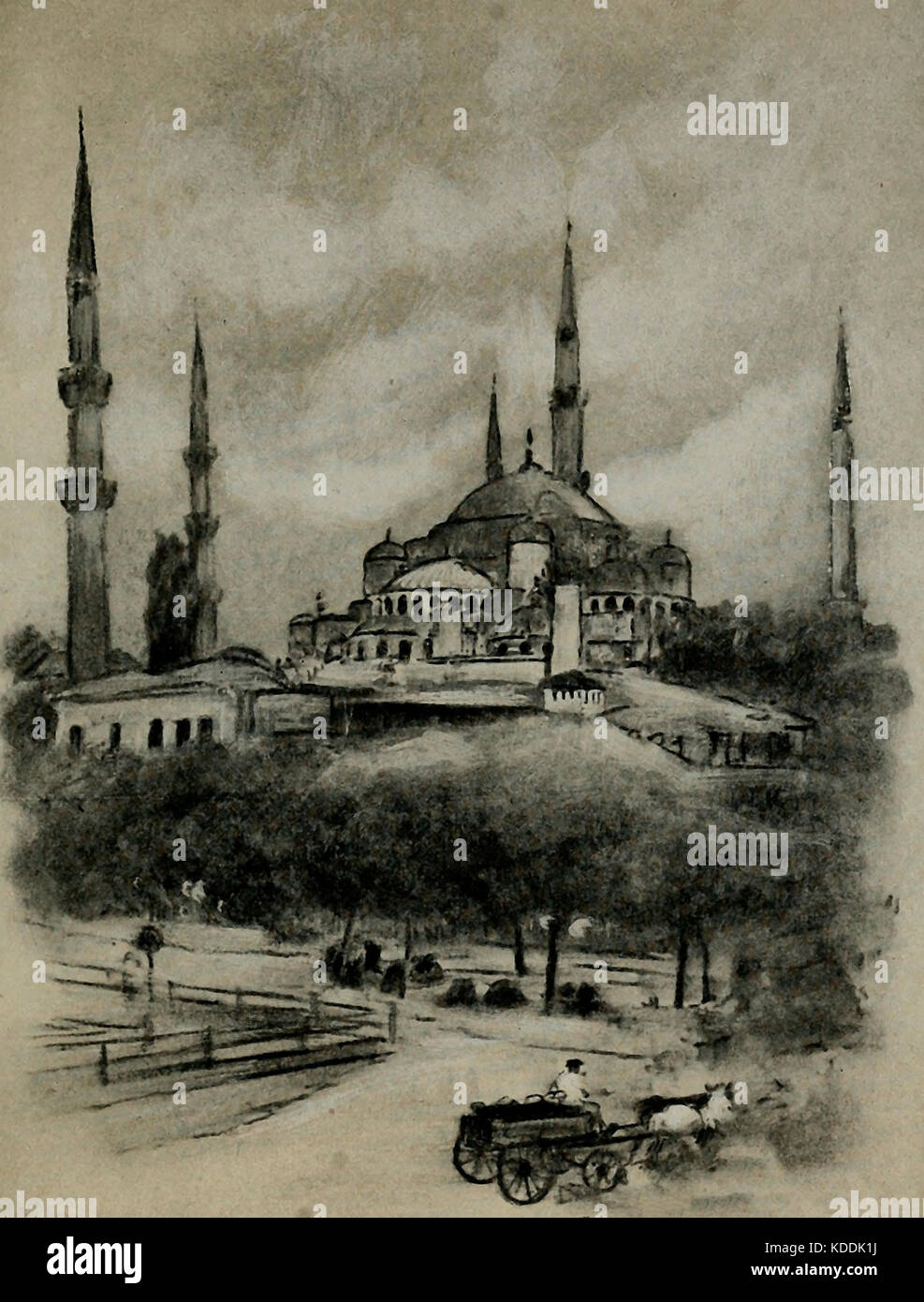 Mosque of Saint Sophia, Constantinople, Turkey, circa 1900 Stock Photo ...