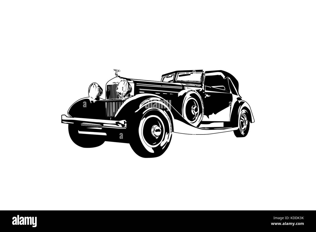classic vintage retro car , vector design Stock Photo - Alamy