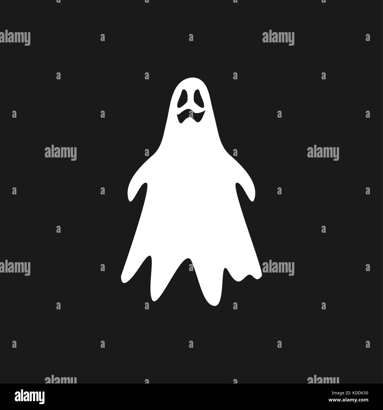 Ghost icon isolated on black background Stock Photo - Alamy
