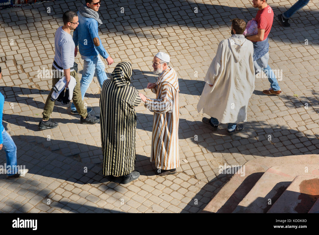 Marrakech, Morocco - December 28, 2017: Moroccan people on the street ...
