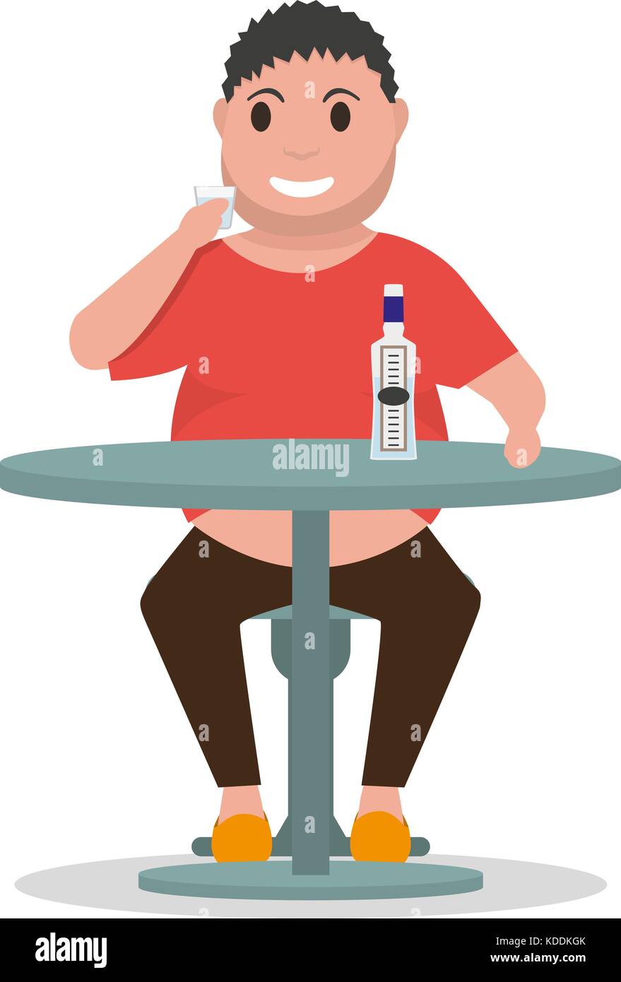 Alcoholic man addiction Stock Vector Images - Alamy
