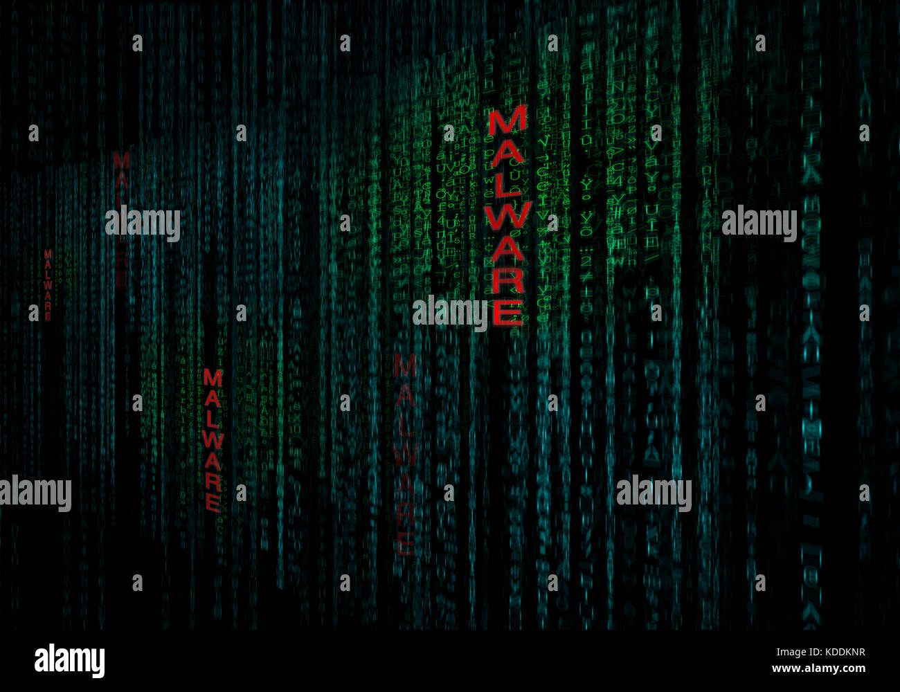malware cyber background as concept of data security protection Stock ...