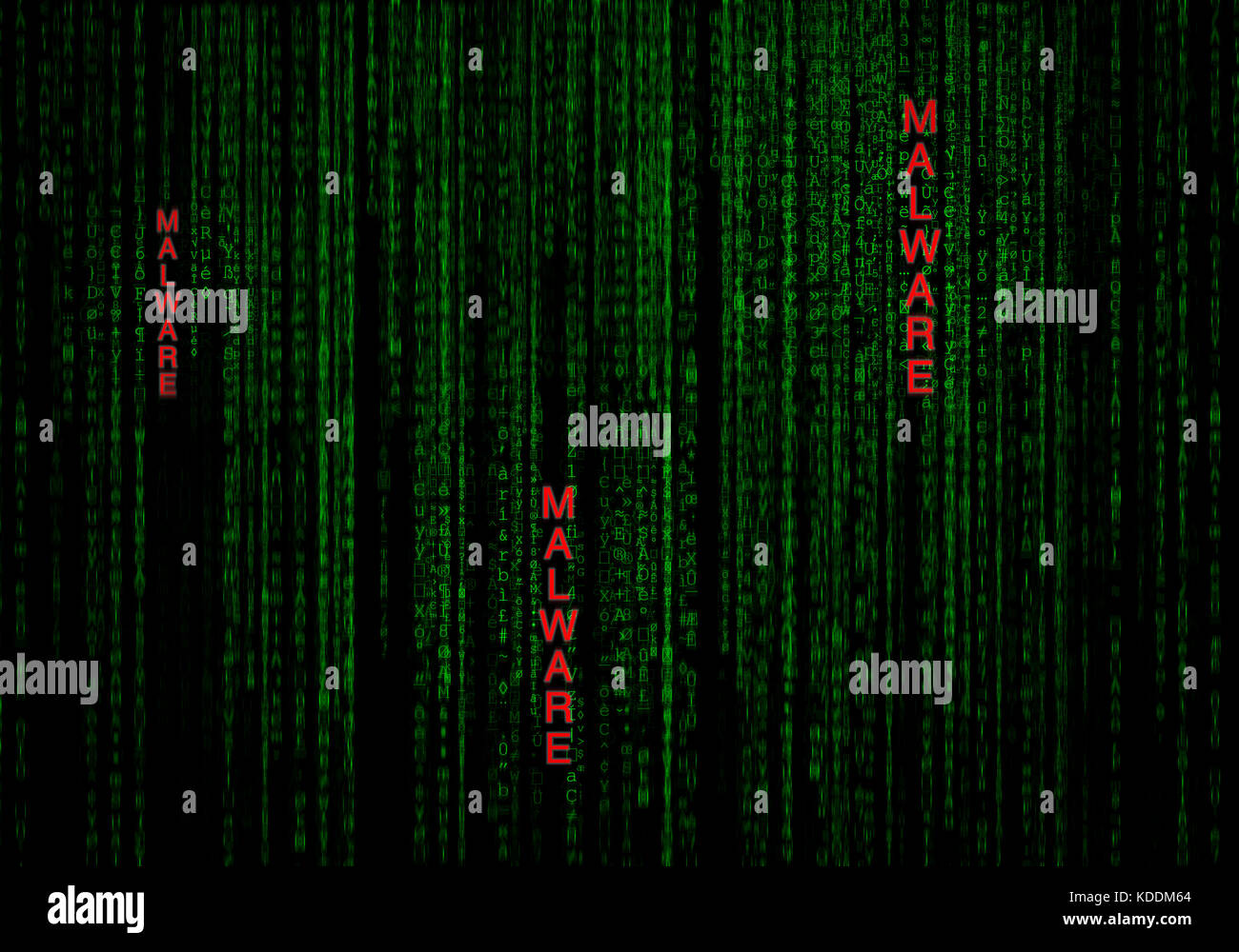 malware cyber background as concept of data security protection Stock ...