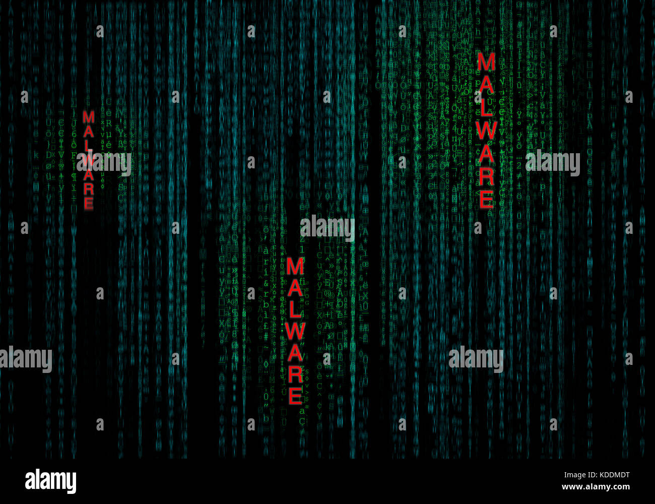 malware cyber background as concept of data security protection Stock ...