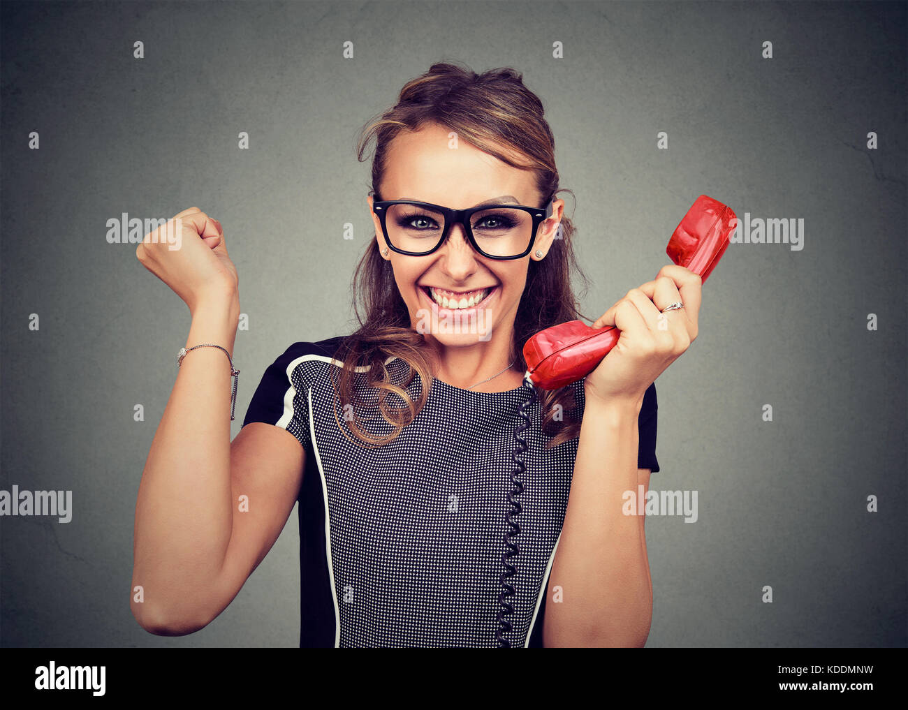 Woman phone call great news hi-res stock photography and images - Alamy