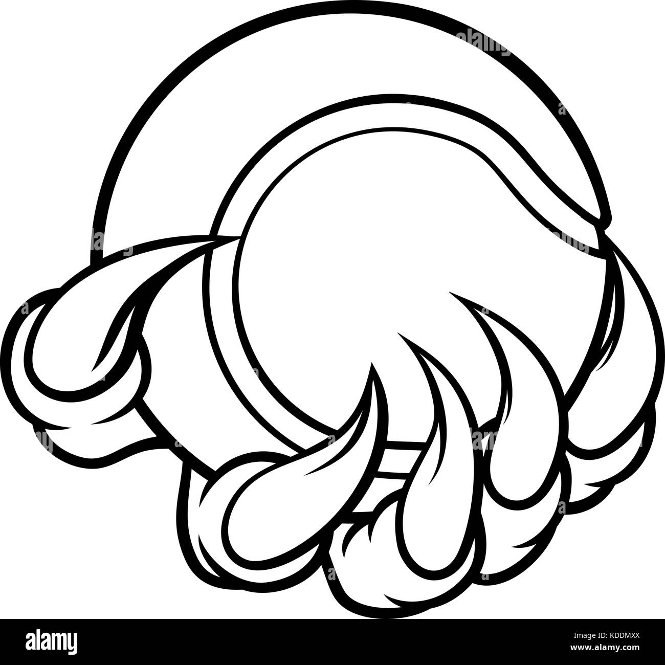 Monster or animal claw holding Tennis Ball Stock Vector Image & Art - Alamy