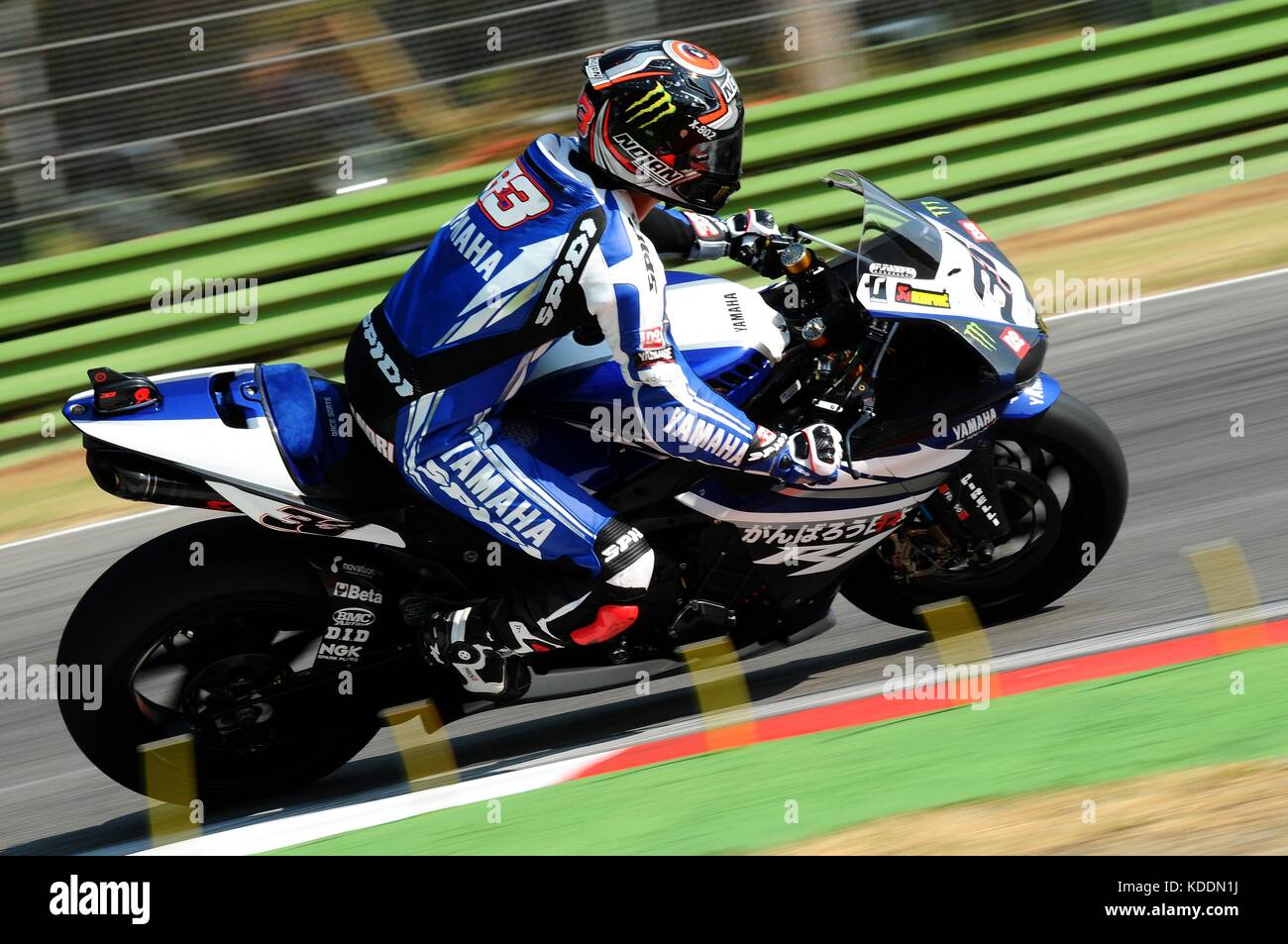 San Marino, Italy - Sep 24, 2011: Yamaha YZF R1 of Yamaha World ...