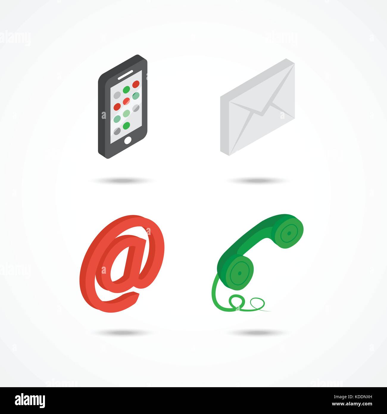 Contact isometric icons 3d vector illustration Stock Vector Image & Art ...