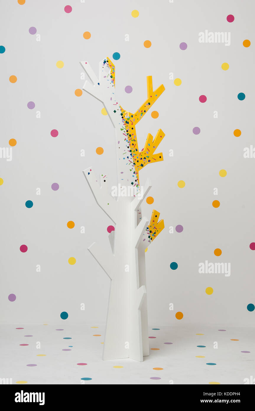 homemade baby beautiful wooden tree on a white background Stock Photo ...