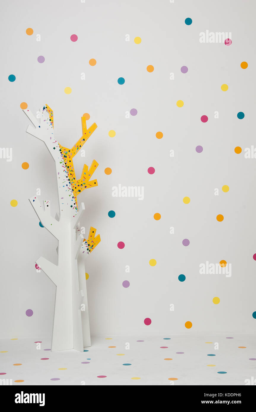 homemade baby beautiful wooden tree on a white background Stock Photo ...