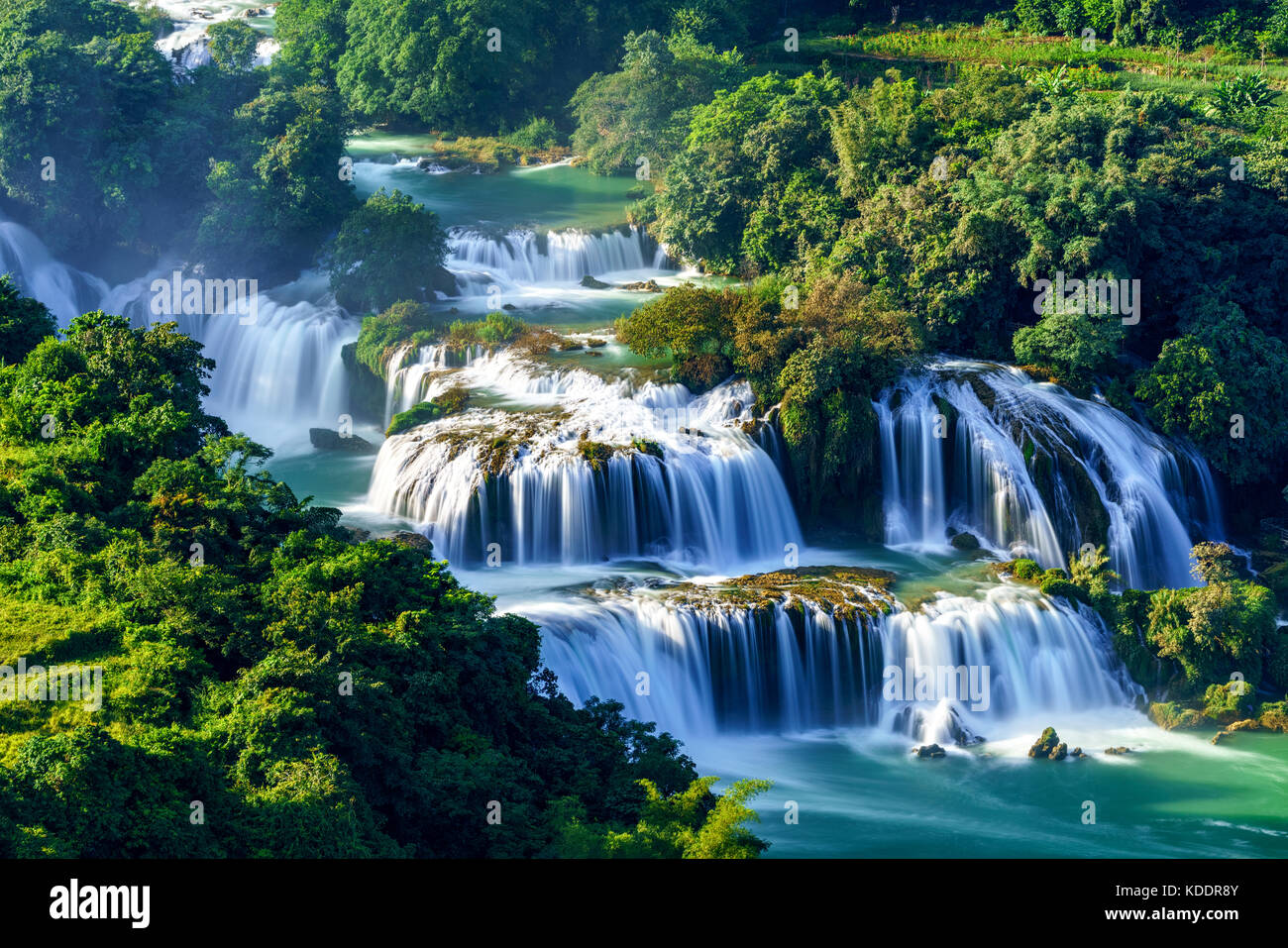 Royalty high quality free stock image aerial view of “ Ban Gioc ...