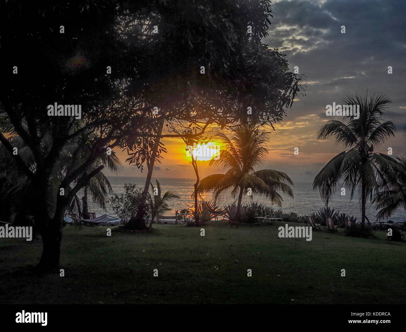 Sunrise in Montezuma in Costa Rica Stock Photo - Alamy