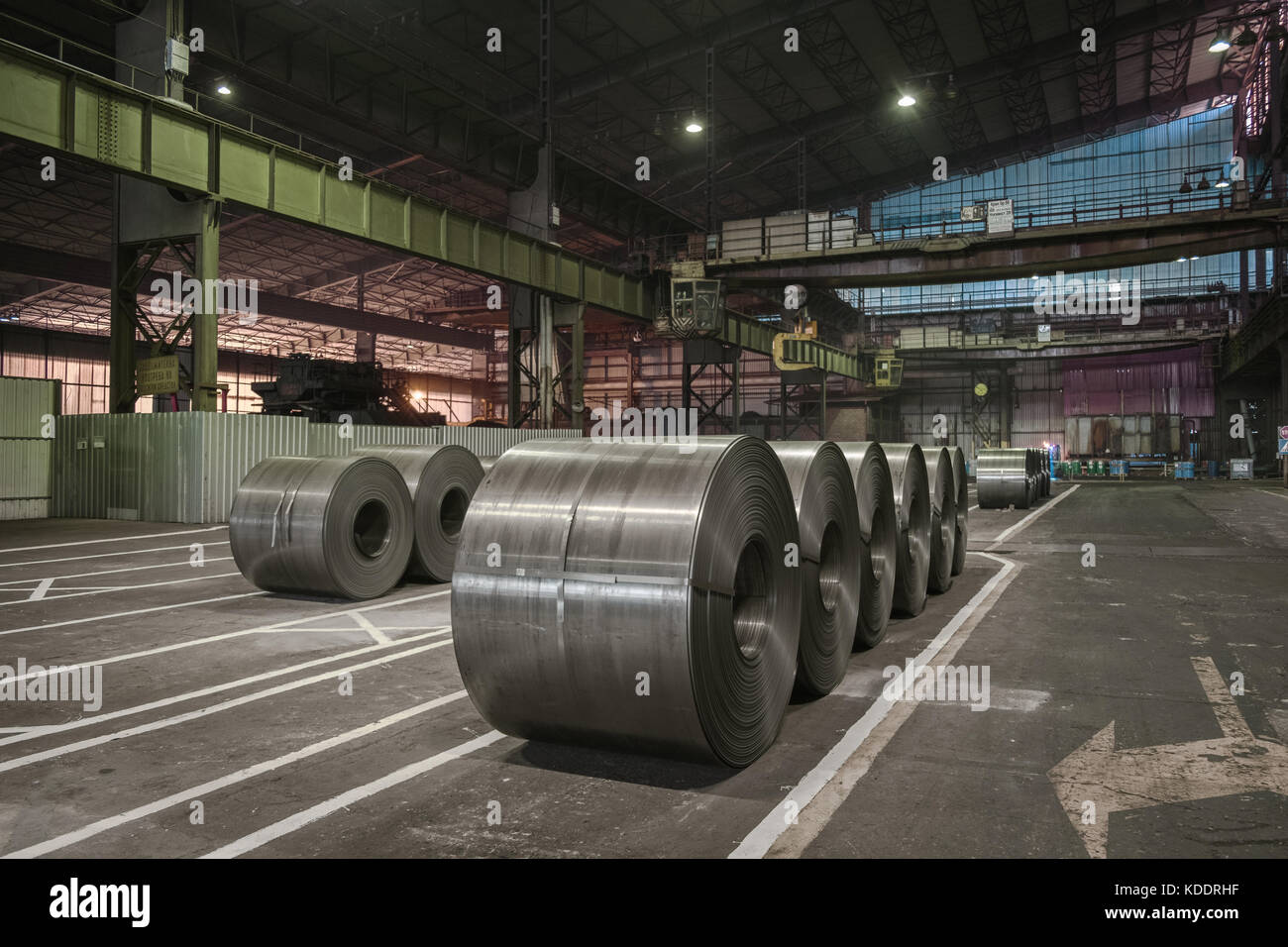 Galvanized steel coil in warehouse hi-res stock photography and images ...