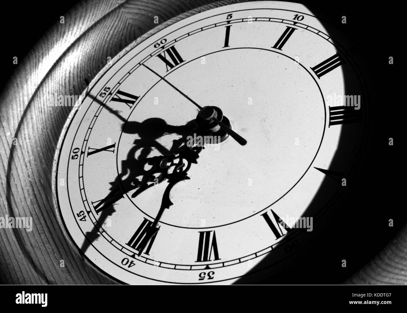 Isolated white clock close up Black and White Stock Photos & Images - Alamy