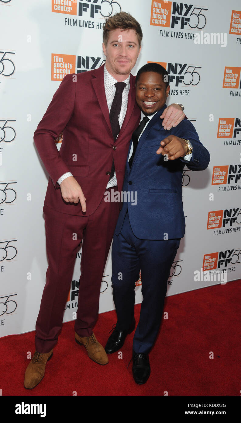New York, NY, USA. 12th Oct, 2017. Garrett Hedlund and Jason Mitchell ...