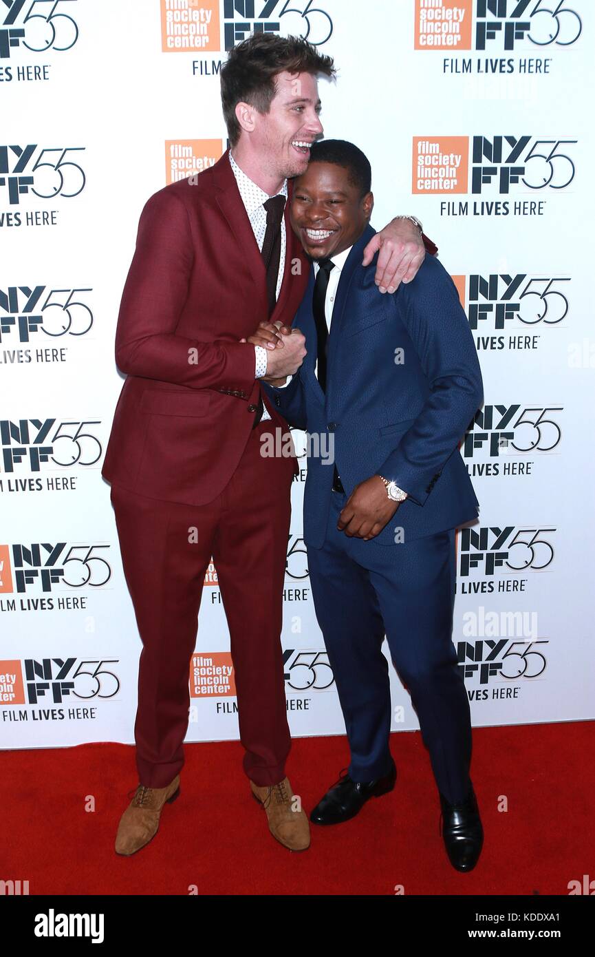 New York, NY, USA. 12th Oct, 2017. Garret Hedlund and Jason Mitchell ...