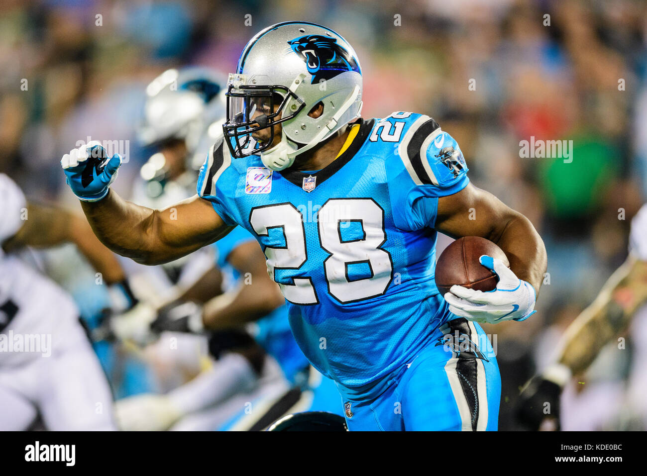 Carolina Panthers running back Jonathan Stewart (28) during the NFL football game between the ...