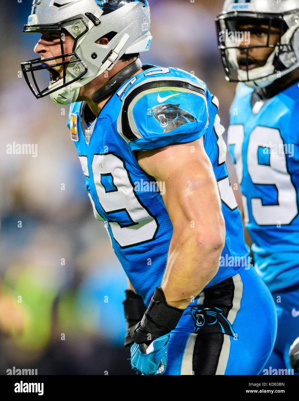 Carolina Panthers linebacker Luke Kuechly (59) during the NFL football ...