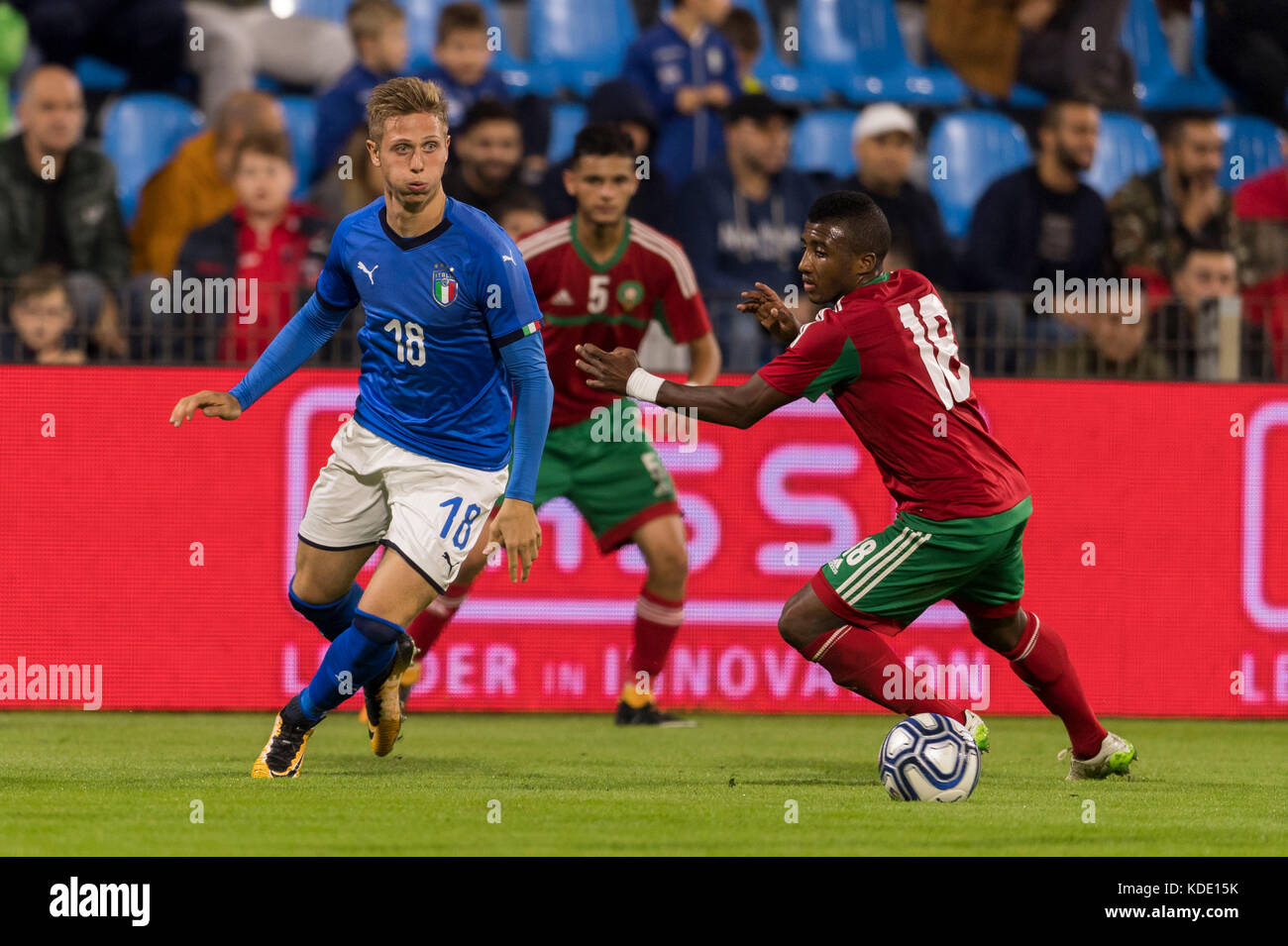 Ferrara, Italy. 10th Oct, 2017. Luca Vido (ITA), Othman Fadiz (MAR ...