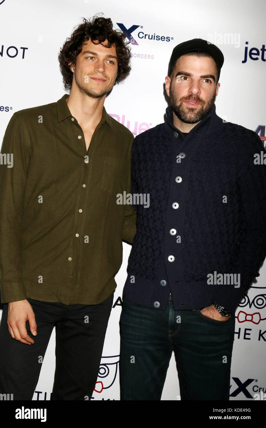Los Angeles, Ca, USA. 12th Oct, 2017. Miles McMillan, Zachary Quinto at ...