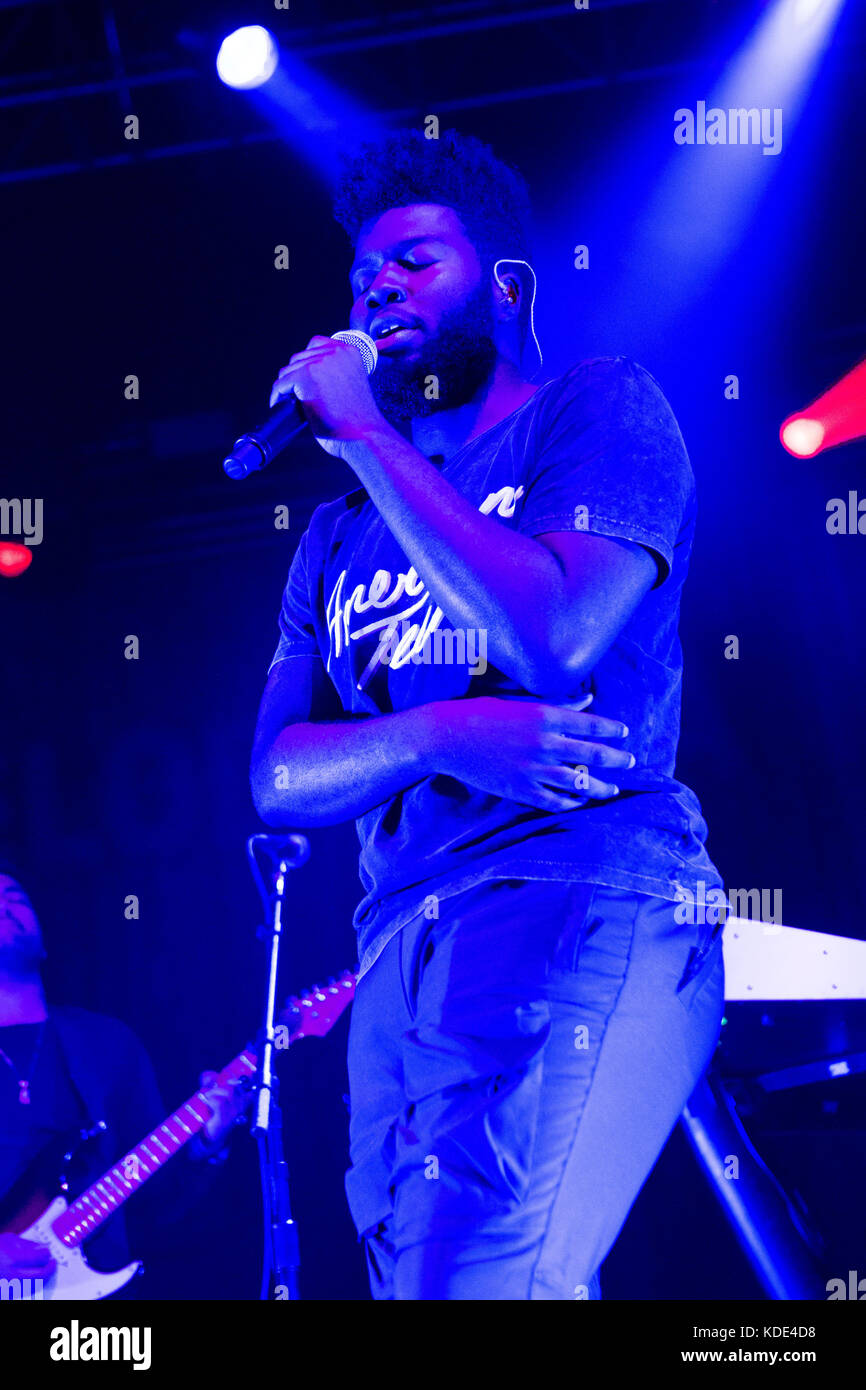 Milan Italy. 12th October 2017. The American singer-songwriter Khalid ...