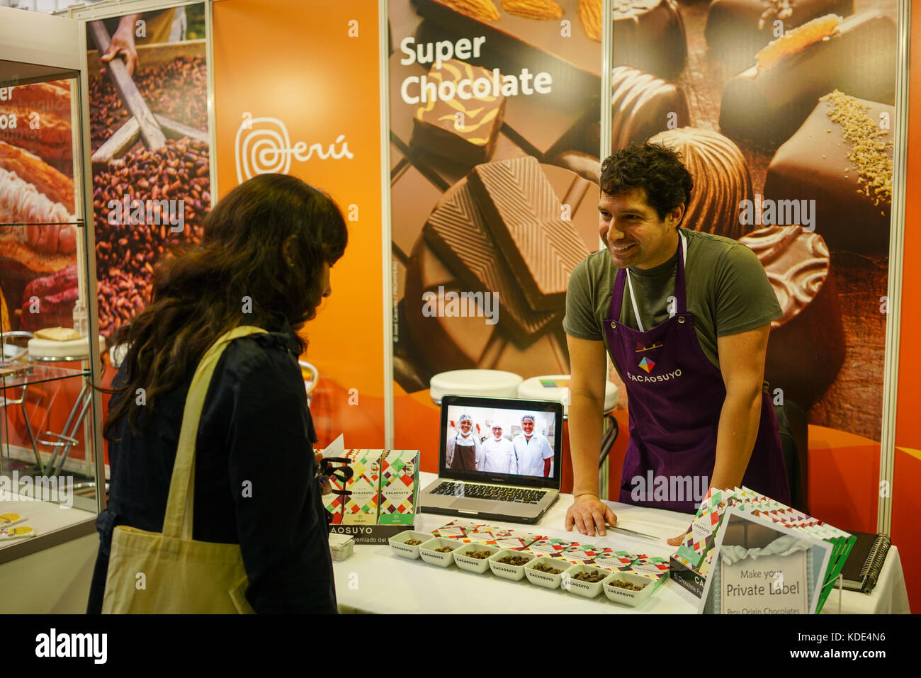 London, UK. 13th Oct, 2017. Hundreds of stalls at The Chocolate Show ...