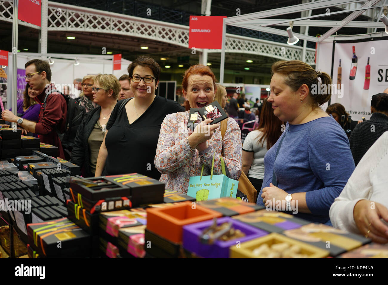 London, UK. 13th Oct, 2017. Hundreds of stalls at The Chocolate Show ...