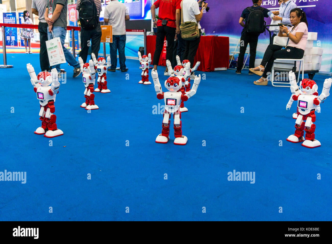 Dancing robots at 2017 China Logistics and Transportation Fair Stock ...