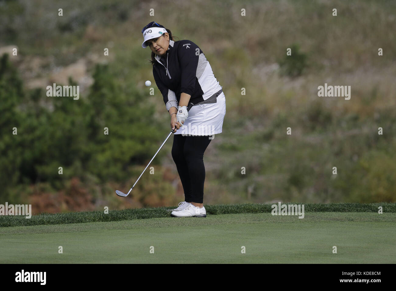 Incheon, South Korea. 13th Oct, 2017. Lizette Salas of USA action on the 6th hall during an KEB ...