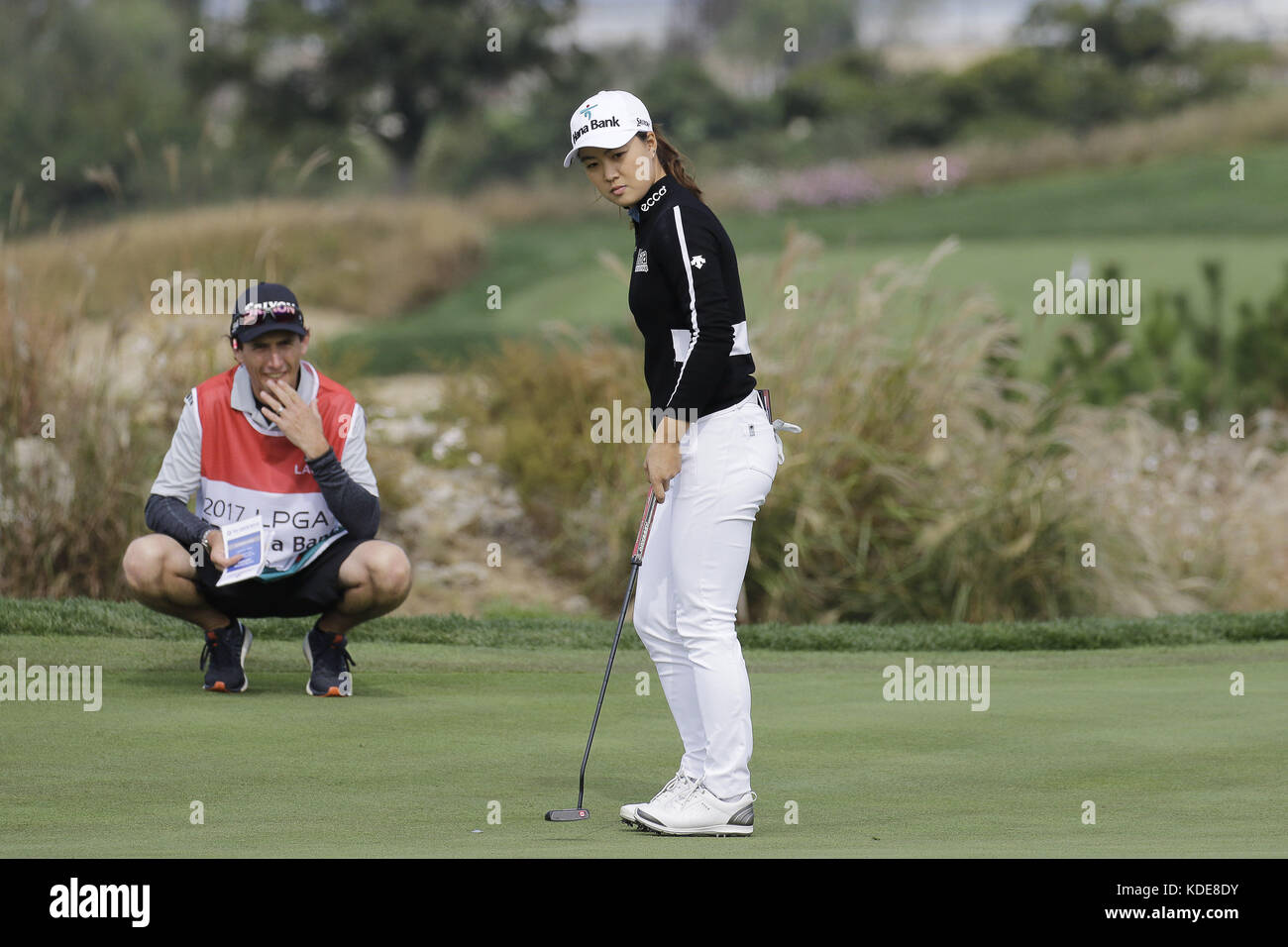 Incheon, South Korea. 13th Oct, 2017. Minjee Lee of Australia action on the 6th hall during an ...