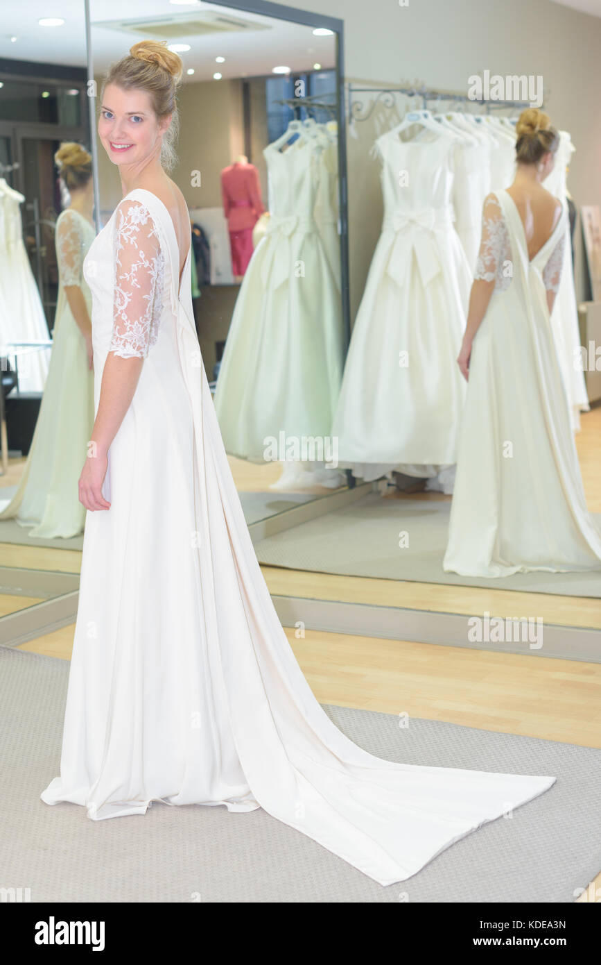 bride in a wedding dress Stock Photo - Alamy