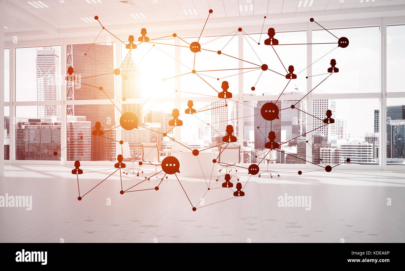 Networking and wireless connection as concept for effective modern ...