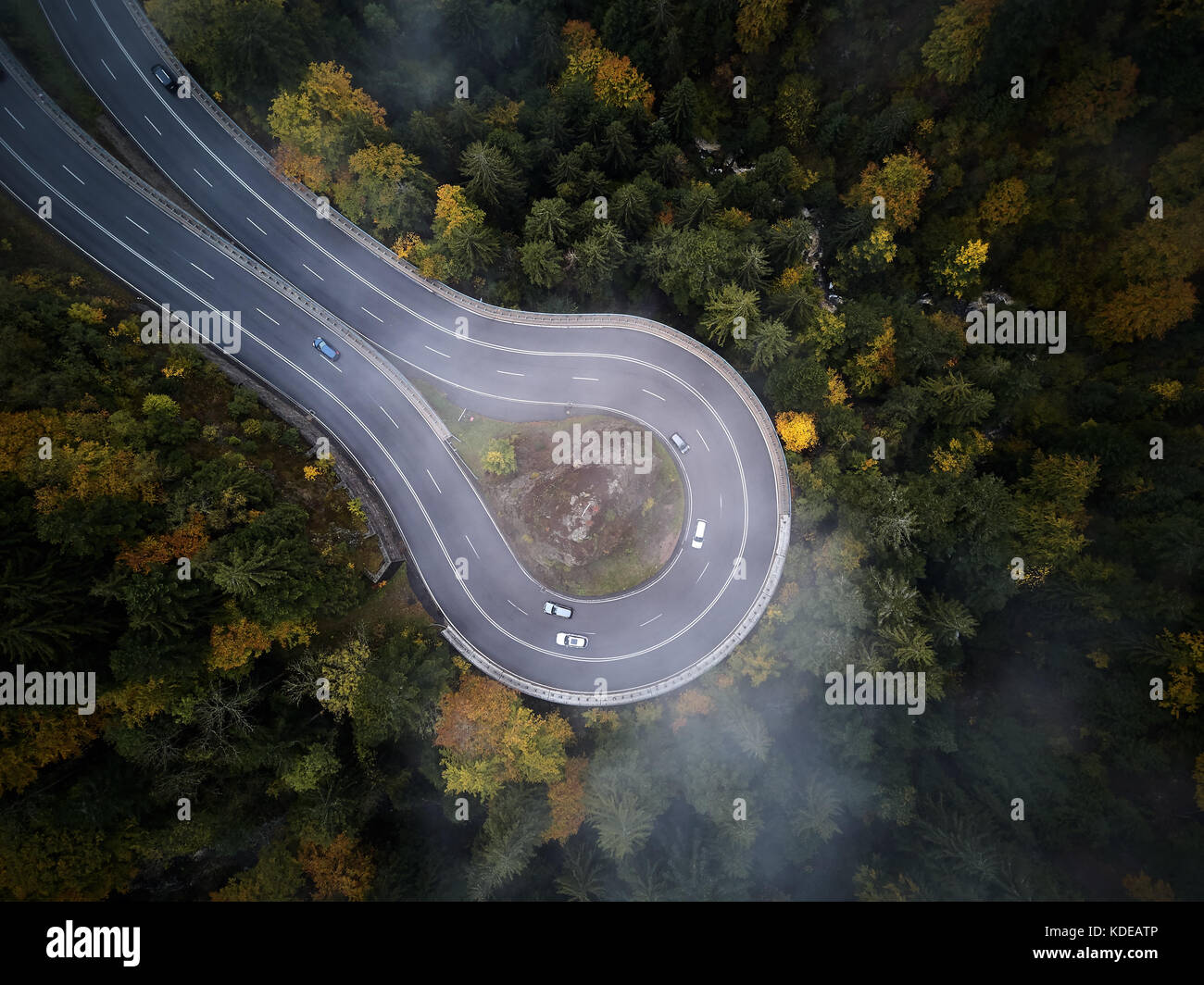 Drone flying through mist hi-res stock photography and images - Alamy