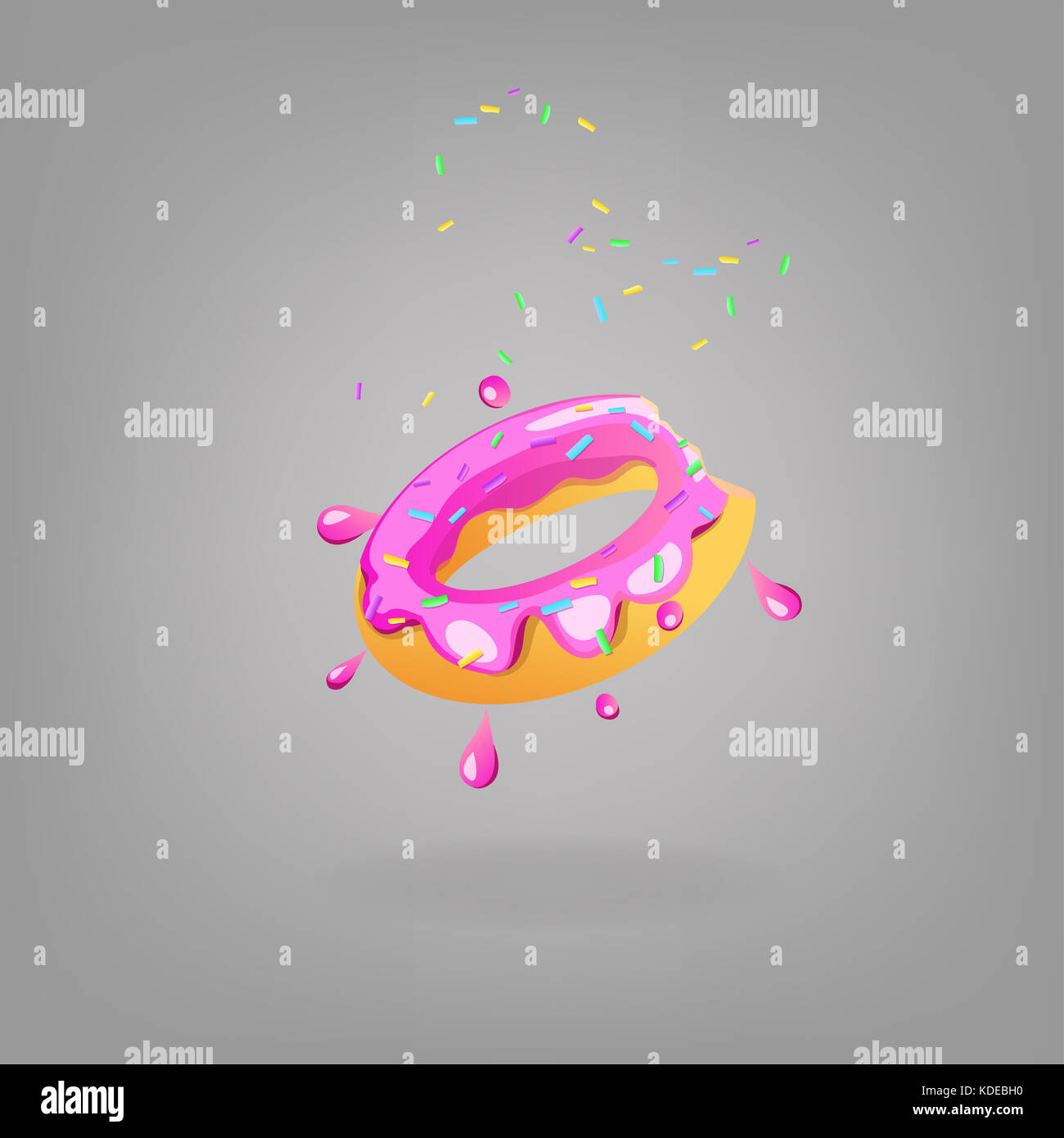 Sugar donut Vector illustration icon symbol Stock Photo - Alamy