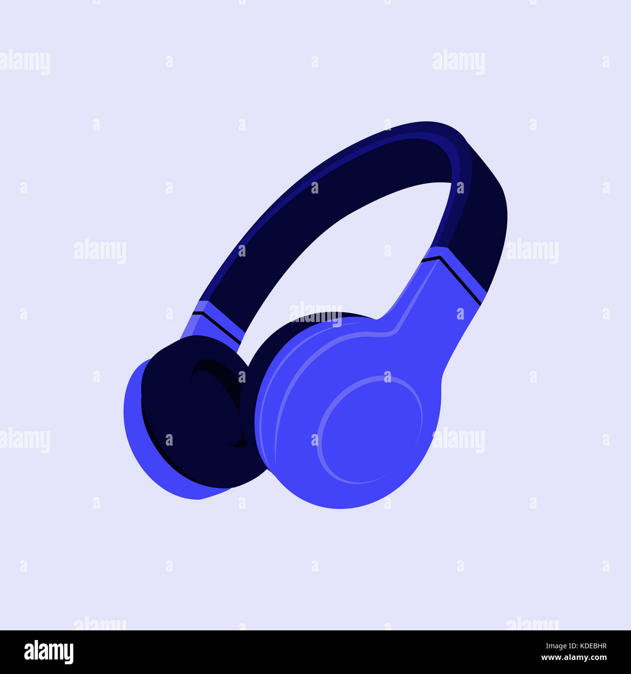 Modern style headphones , Vector illustration Stock Photo - Alamy
