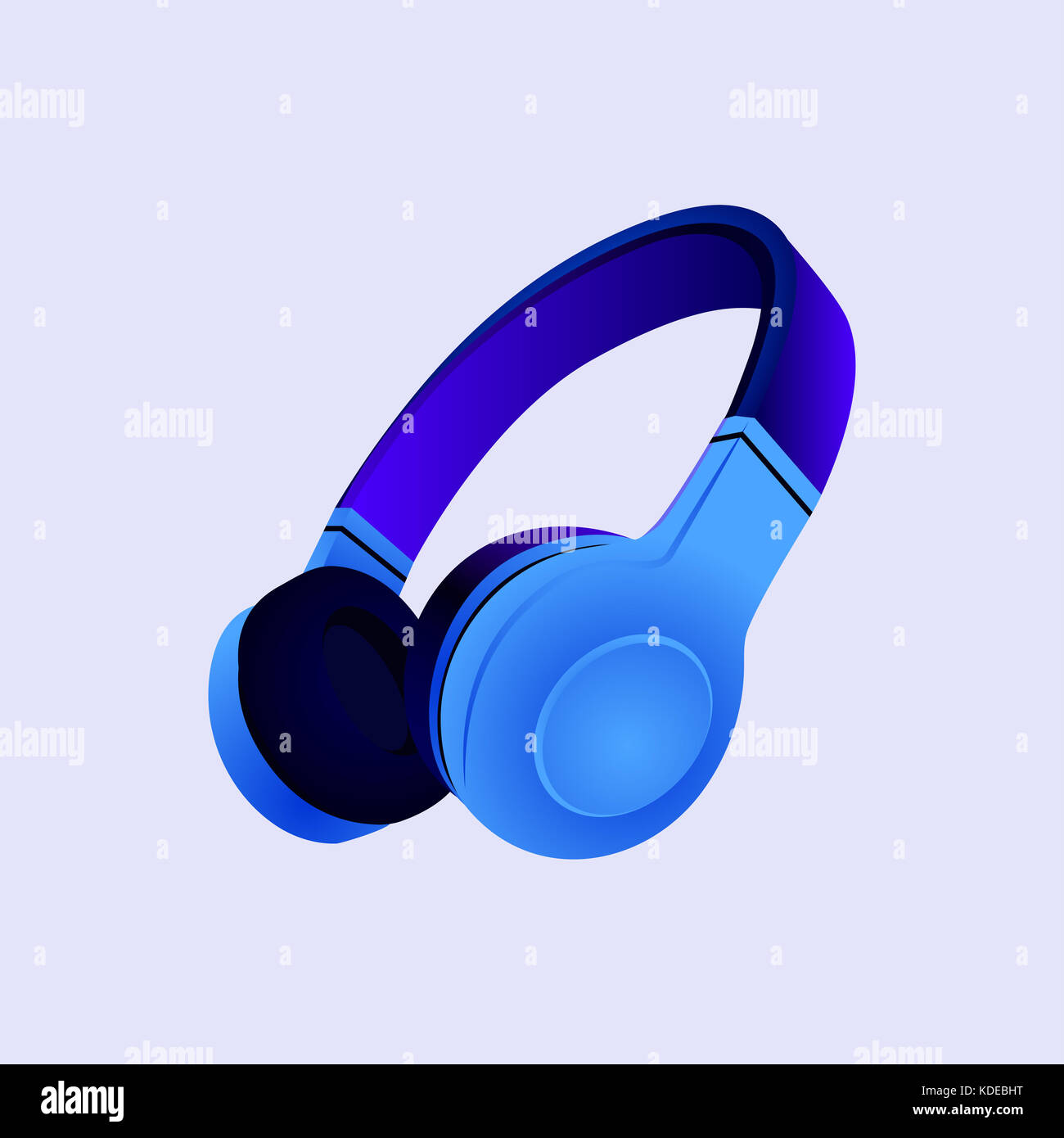Modern style headphones , Vector illustration Stock Photo - Alamy