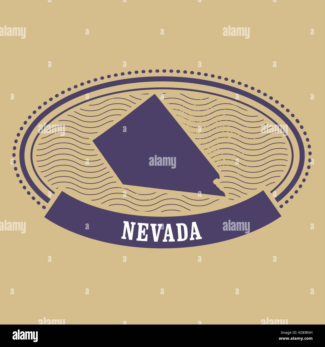 Nevada map silhouette - oval stamp of state Stock Vector Image & Art ...