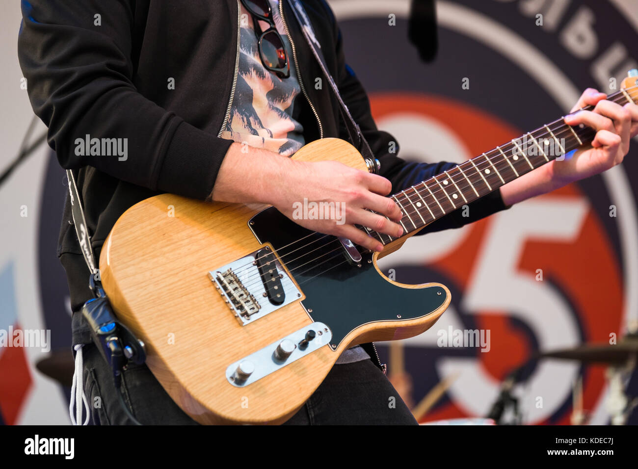 Man playing electric guitar Stock Photo - Alamy