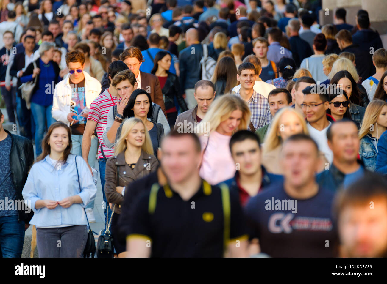 Crowd of people on the street Stock Photo - Alamy