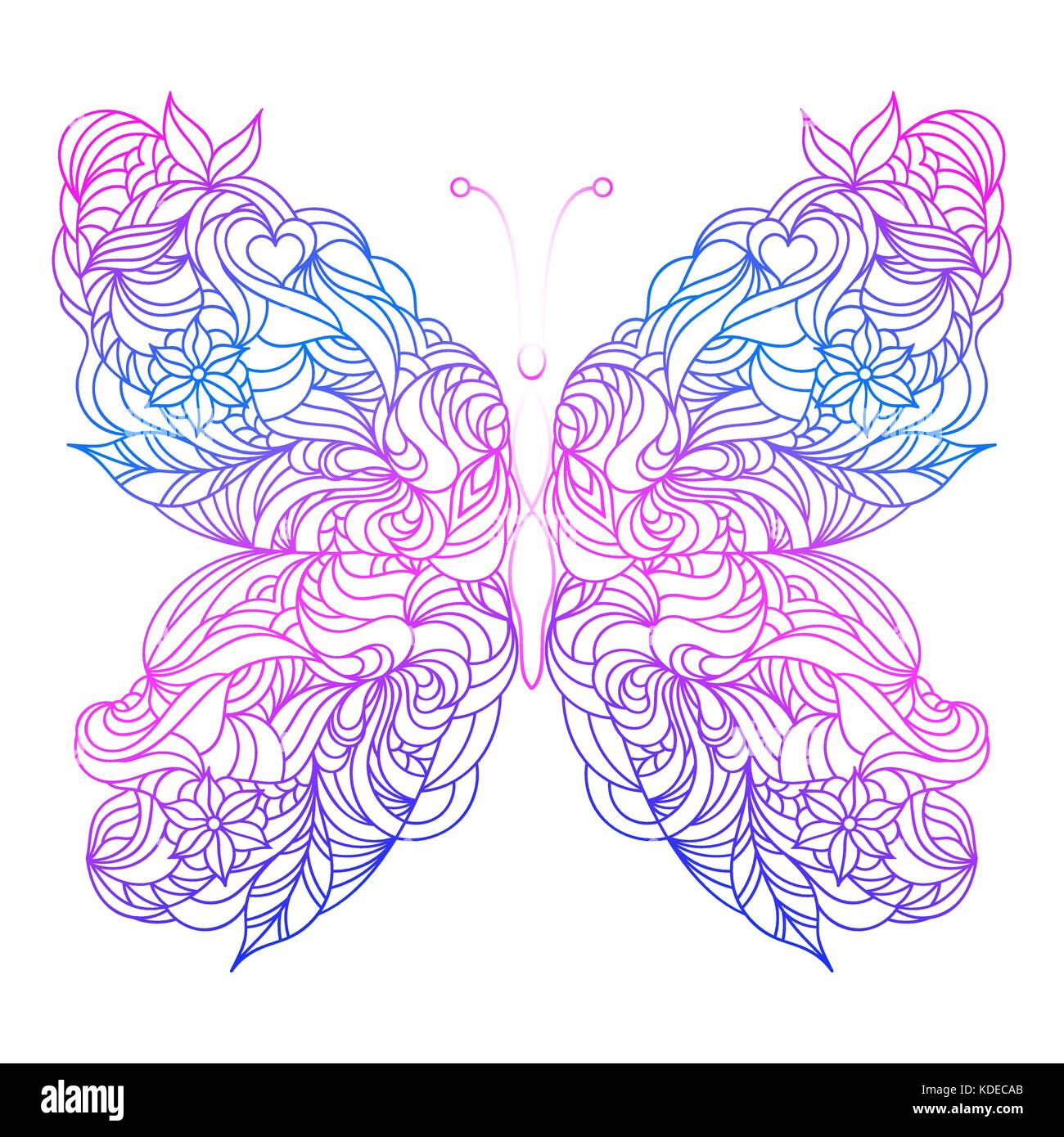 Butterfly drawing hi-res stock photography and images - Alamy