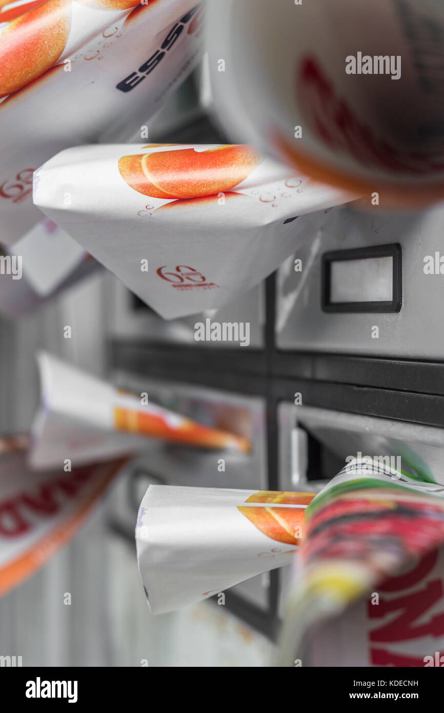 Many flyers in mailboxes, symbol for advertising and marketing Stock ...