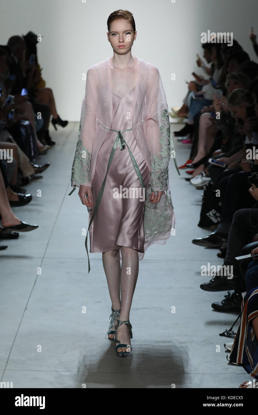 A model on the catwalk during the Lanyu fashion show during New York ...