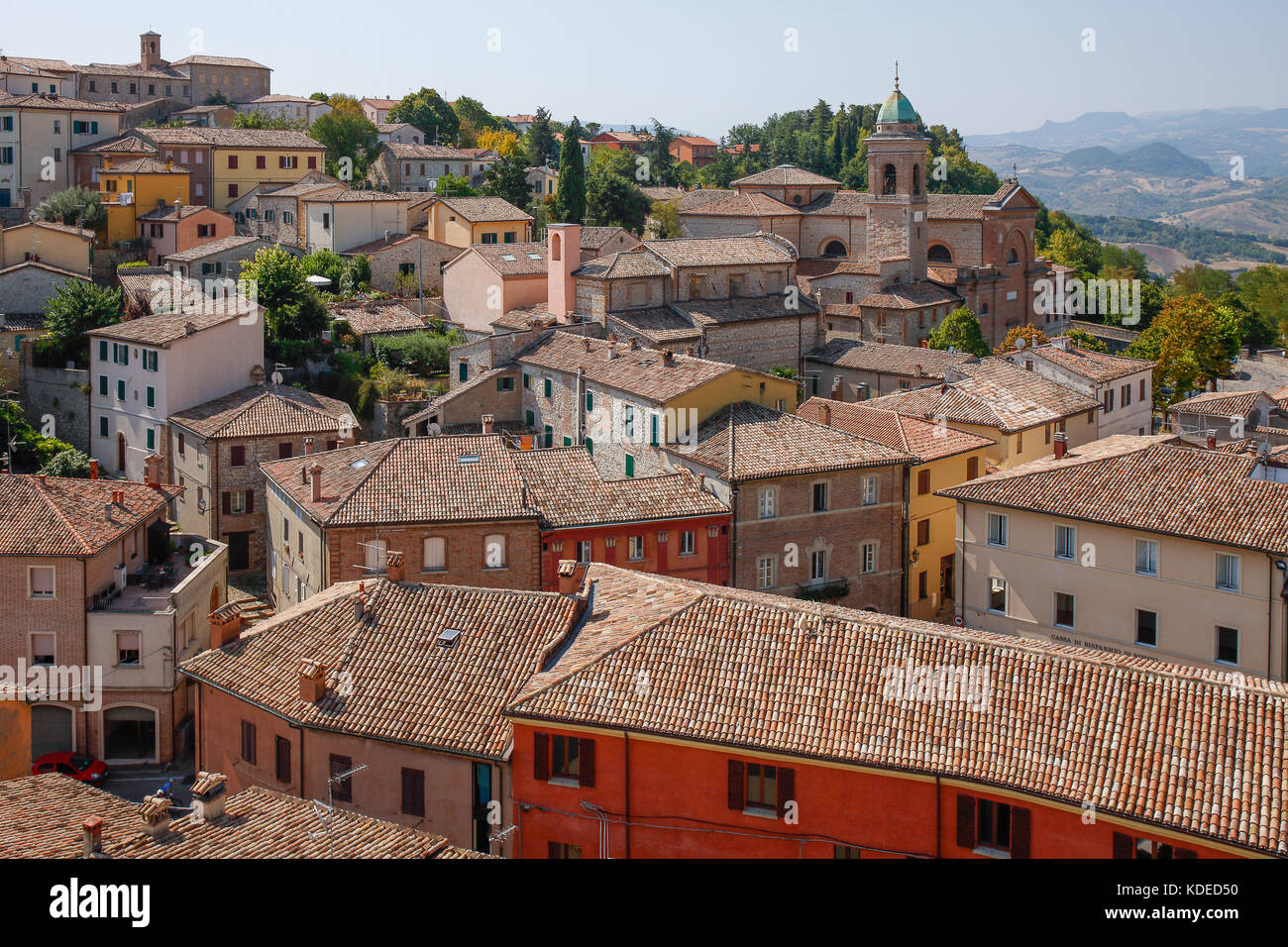 Italy Emilia Romagna Verucchio: View from malatestian Fortress Stock ...