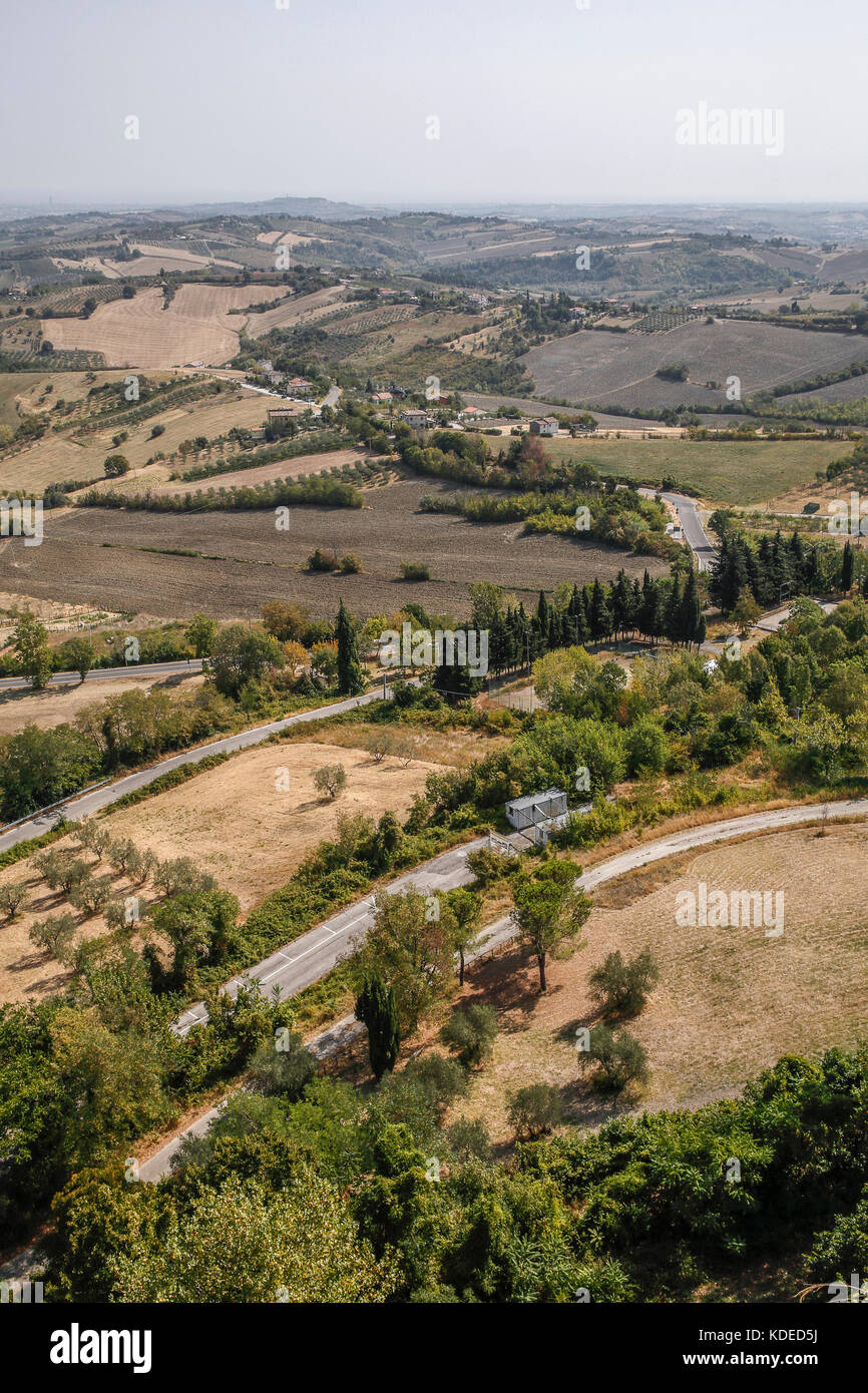 Italy Emilia Romagna Verucchio view from malatestian fortress ...