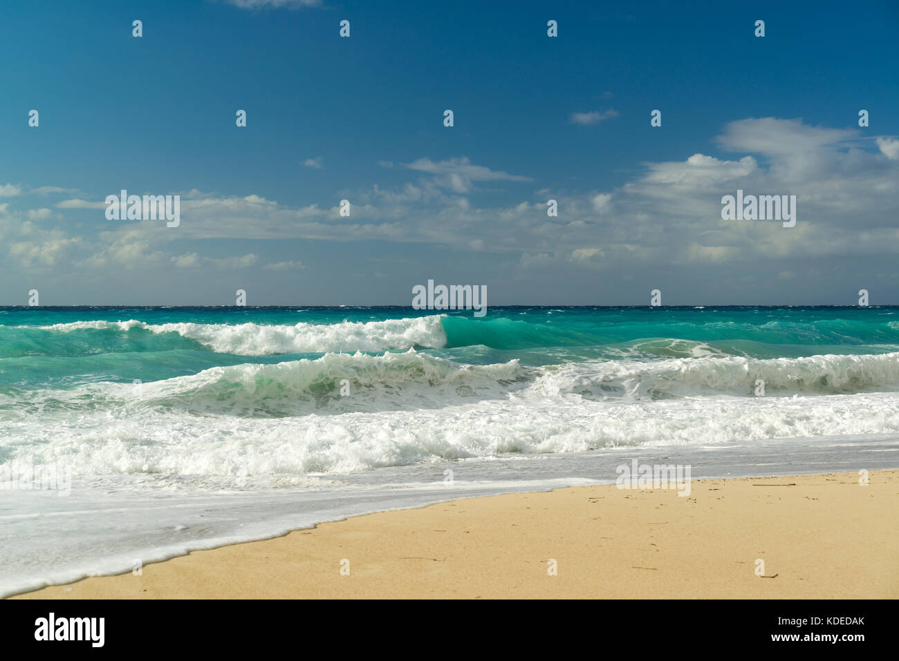 The famous Kathisma beach in Lefkada island Greece on a stormy day ...