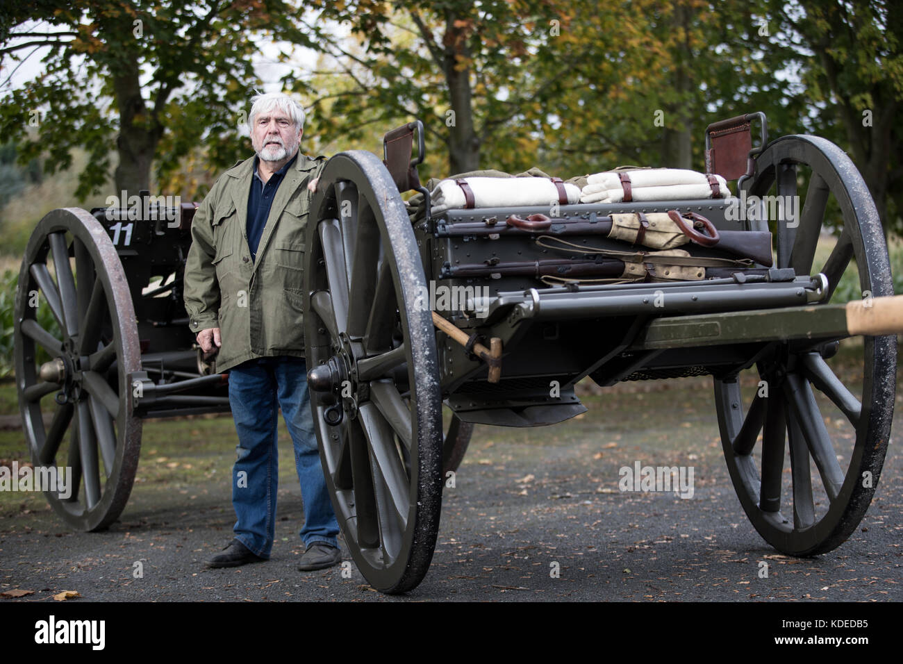 John Slough with a restored 18-pounder field gun and Limber Ammo ...